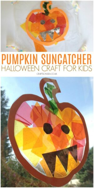 Cute and EASY Pumpkin Suncatcher - Crafts on Sea
