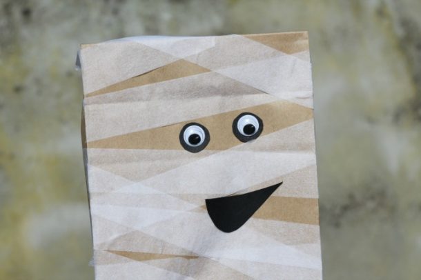 Paper Bag Mummy Puppet Craft for Kids - Crafts on Sea