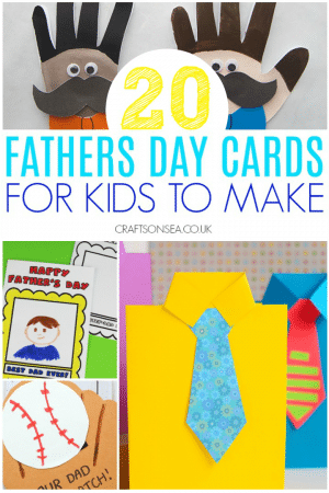20+ Easy Fathers Day Cards for Kids to Make - Crafts on Sea