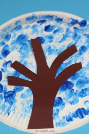 Paper Plate Winter Tree Craft - Crafts on Sea
