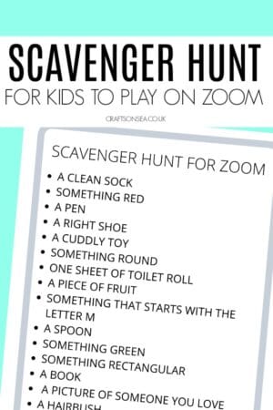 Zoom Scavenger Hunt for Kids (FREE Printable) - Crafts on Sea