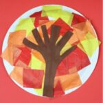 Bleeding Tissue Paper Fall Tree Craft (FREE TEMPLATE) - Crafts on Sea