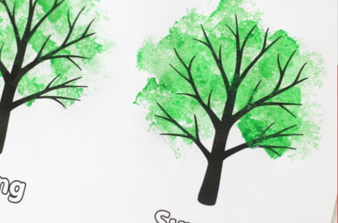 Four Seasons Tree Painting (FREE Printable) - Crafts on Sea