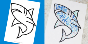 Build A Shark Craft (FREE Cut and Paste Printable) - Crafts on Sea