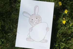 Easter Nature Craft: Printable Bunny with Egg - Crafts on Sea
