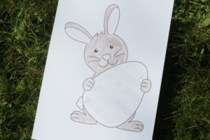 Easter Nature Craft: Printable Bunny with Egg - Crafts on Sea