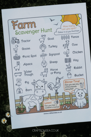 Farm Scavenger Hunt (FREE Printable) - Crafts on Sea
