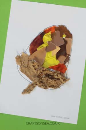 Easy Collage Acorn Craft - Crafts on Sea