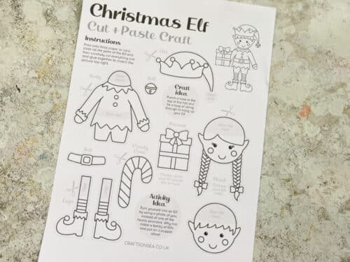 Build an Elf Craft (FREE Printable) - Crafts on Sea