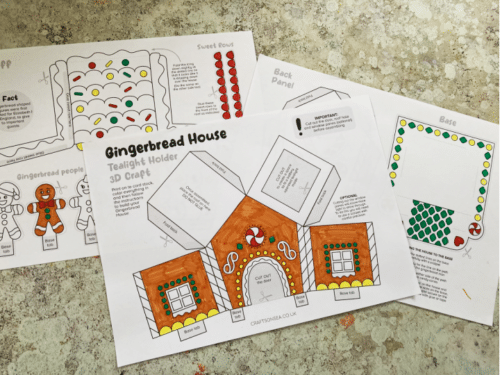 FREE Printable Gingerbread House Craft - Crafts on Sea