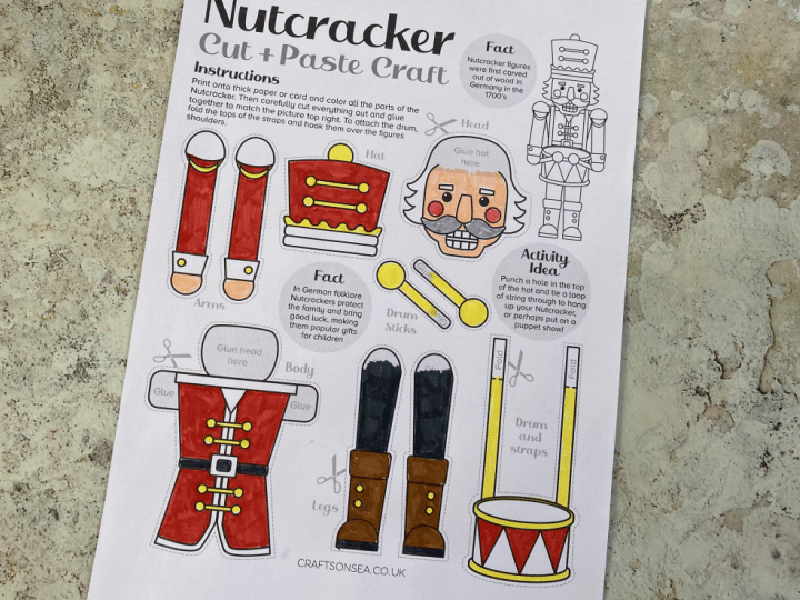 Build a Nutcracker Craft (FREE Printable Template) - Crafts on Sea