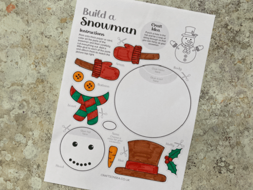 Printable Snowman Craft (FREE PDF) - Crafts on Sea