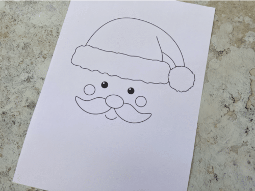 Cotton Ball Santa Craft (Uses FREE Template) - Crafts on Sea