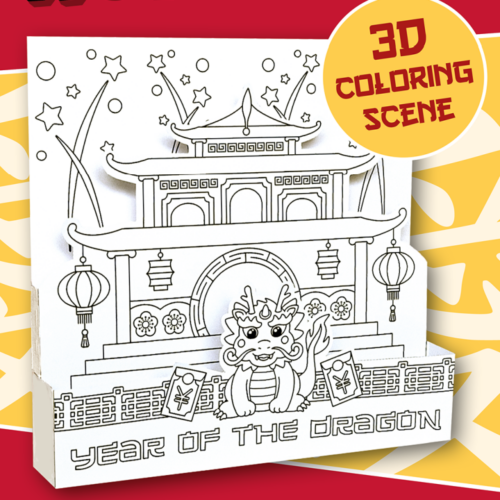 Chinese Dragon Template (FREE Printable) - Crafts on Sea