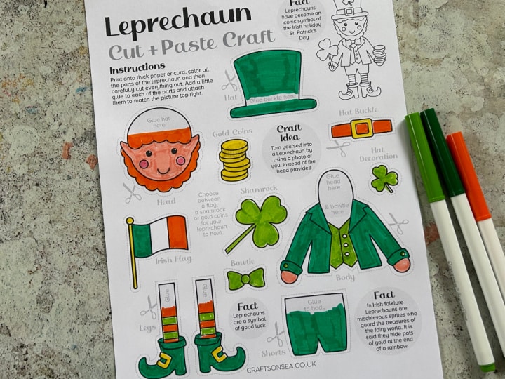 Build A Leprechaun Template (FREE Printable) - Crafts on Sea