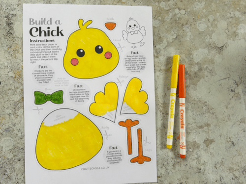 Build A Chick Craft (FREE Printable Cut and Paste Template) - Crafts on Sea