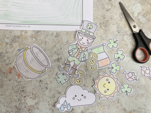 Cut and Paste St Patricks Day Craft (FREE Printable) - Crafts on Sea