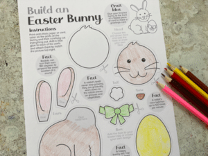 Build an Easter Bunny Craft (FREE Cut and Paste Printable) - Crafts on Sea