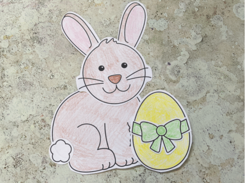 Build an Easter Bunny Craft (FREE Cut and Paste Printable) - Crafts on Sea