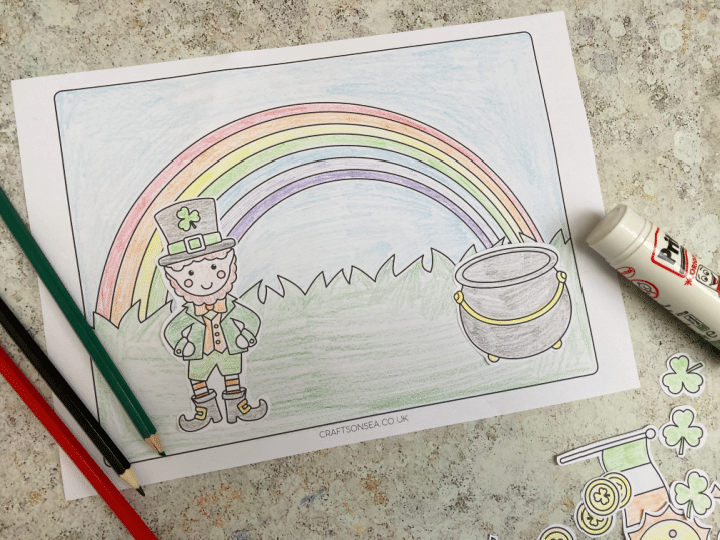Cut and Paste St Patricks Day Craft (FREE Printable) - Crafts on Sea