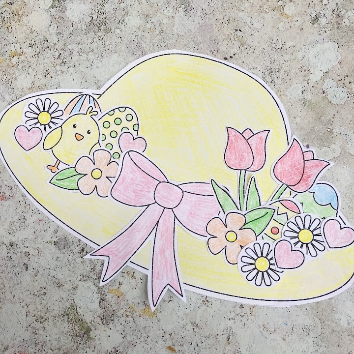 Easter Egg Craft (FREE Cut and Paste Craft) - Crafts on Sea