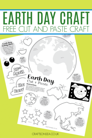 Cut and Paste Earth Day Craft (FREE Printable) - Crafts on Sea