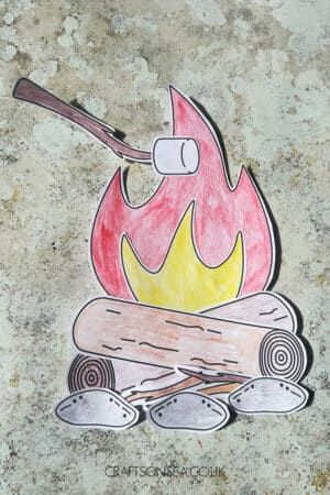 Build A Campfire Craft Printable (FREE PDF) - Crafts on Sea