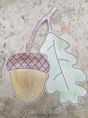 Build An Acorn Printable (FREE Cut and Paste Craft) - Crafts on Sea