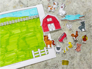 Farm Animals Cut and Paste Craft (Free Printable PDF) - Crafts on Sea