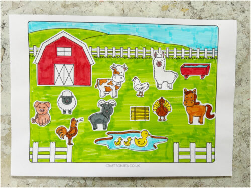 Farm Animals Cut and Paste Craft (Free Printable PDF) - Crafts on Sea
