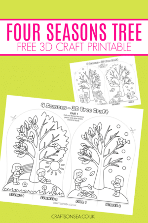 Four Seasons 3D Tree Craft (FREE Printable) - Crafts on Sea