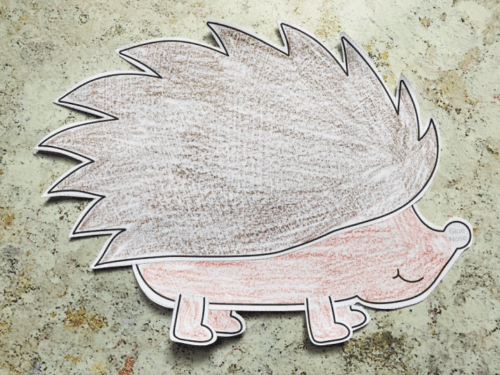 Cut and Paste Hedgehog Craft (FREE Printable) - Crafts on Sea