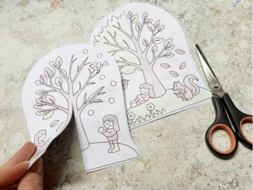Four Seasons 3D Tree Craft (FREE Printable) - Crafts on Sea
