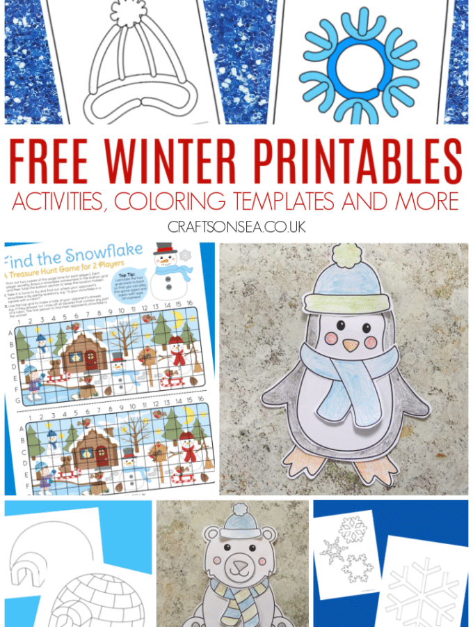 Free Winter Printables for Kids - Crafts on Sea