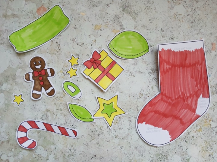 Christmas Stocking Craft (FREE Printable) - Crafts on Sea