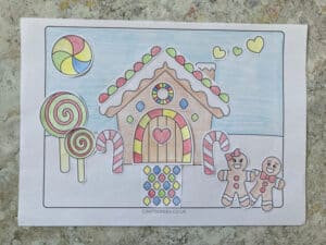 Cut and Paste Gingerbread House Craft (FREE Printable) - Crafts on Sea