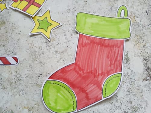 Christmas Stocking Craft (FREE Printable) - Crafts on Sea