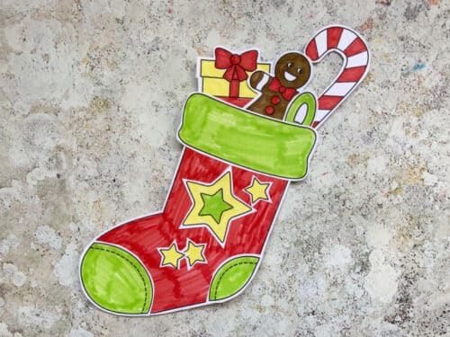 Christmas Stocking Craft (FREE Printable) - Crafts on Sea
