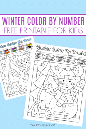 Winter Color By Number: FREE Printable - Crafts on Sea