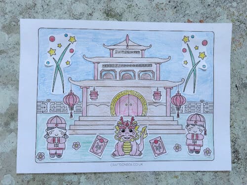 Chinese New Year Cut and Paste Craft (FREE Printable) - Crafts on Sea