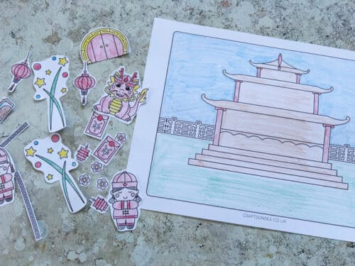 Chinese New Year Cut and Paste Craft (FREE Printable) - Crafts on Sea