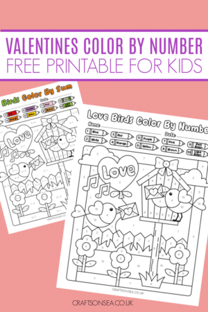 Valentines Color By Number (FREE Printable) - Crafts on Sea