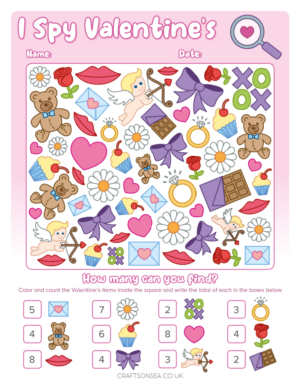 Valentines I Spy (FREE Printable) - Crafts on Sea