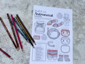 Build an Astronaut Printable (FREE Cut and Paste Craft) - Crafts on Sea