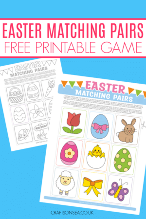 Easter Matching Game Printable (Free Matching Pairs Game) - Crafts on Sea