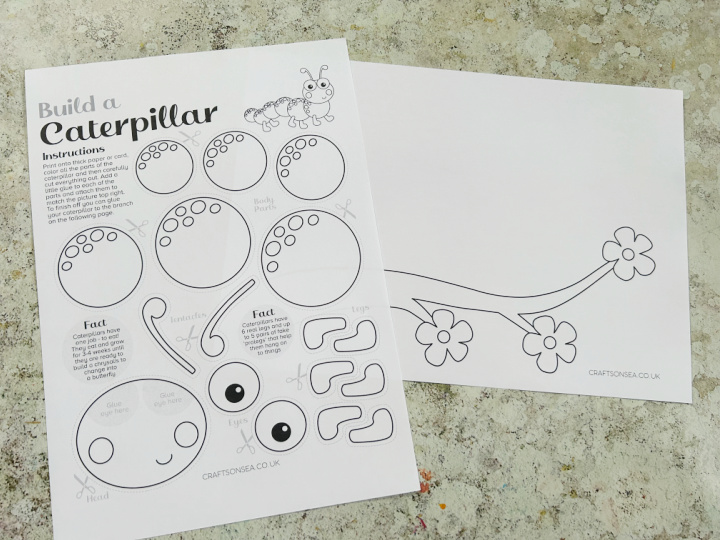 Build a Caterpillar Craft: FREE Printable Template - Crafts on Sea