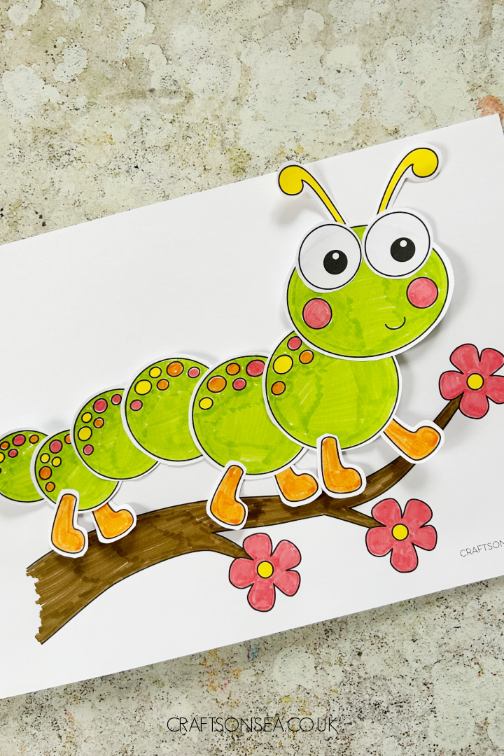Build a Caterpillar Craft: FREE Printable Template - Crafts on Sea