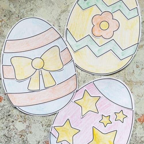 Printable Easter Egg Craft Template (Free PDF) - Crafts on Sea