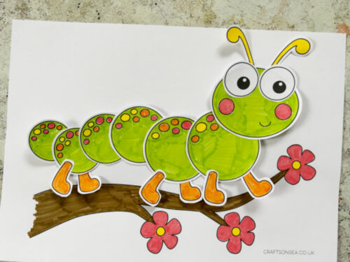 Build a Caterpillar Craft: FREE Printable Template - Crafts on Sea