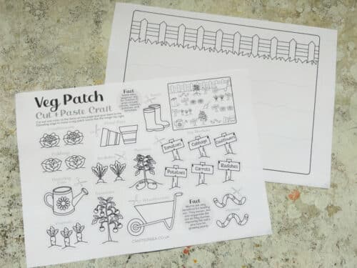Vegetable Garden Craft Printable (Cut and Paste Activity for Kids ...